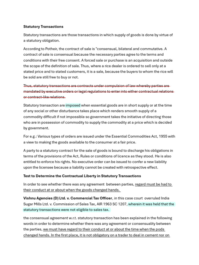 Statutory Transaction | PDF | Justice | Crime & Violence