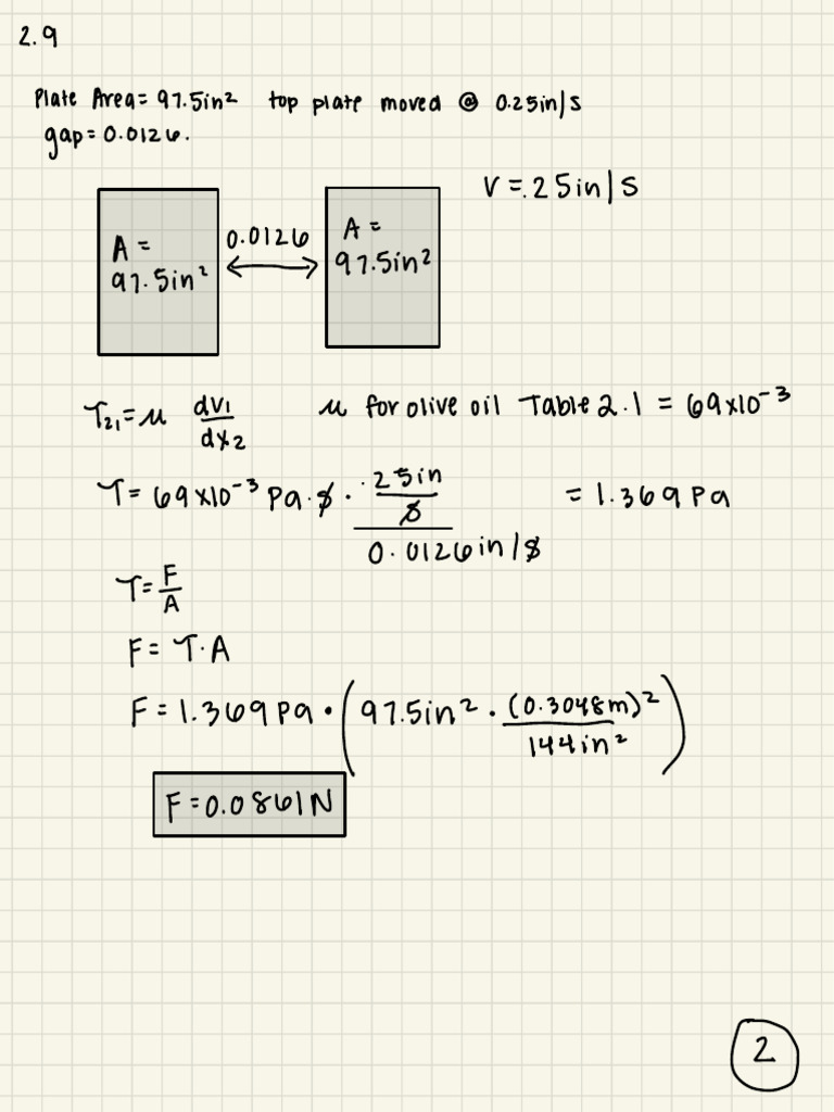 CHE Fluids Hw 2-1 | PDF
