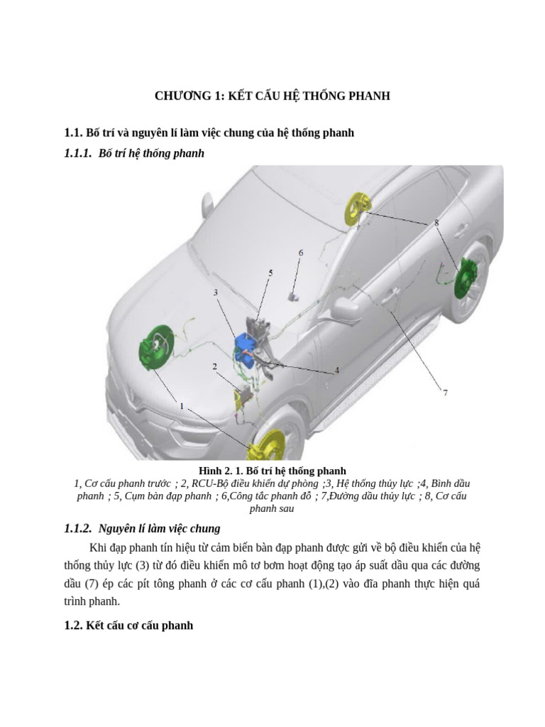 KẾT CẤU HỆ THỐNG PHANH | PDF