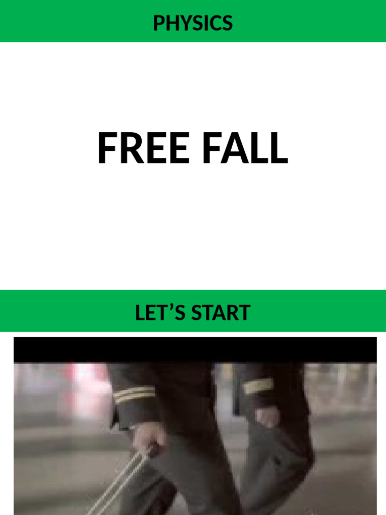 Free Fall PHYSICS Powerpoint | PDF | Acceleration | Gravity