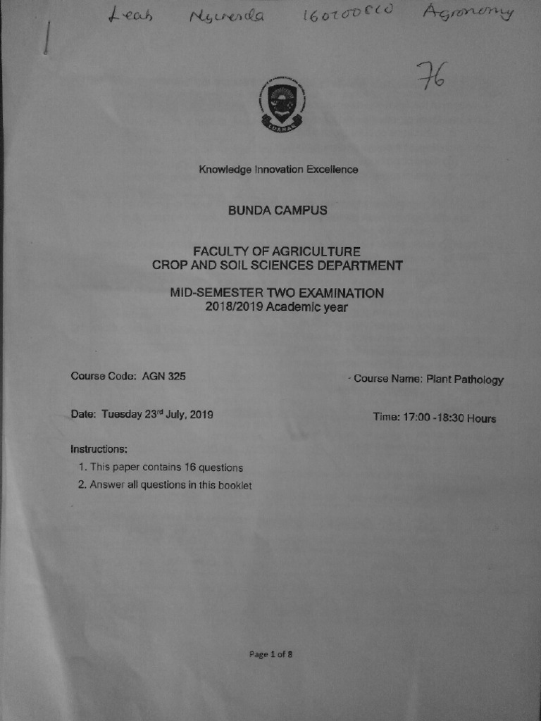 Plant Pathology Papers | PDF