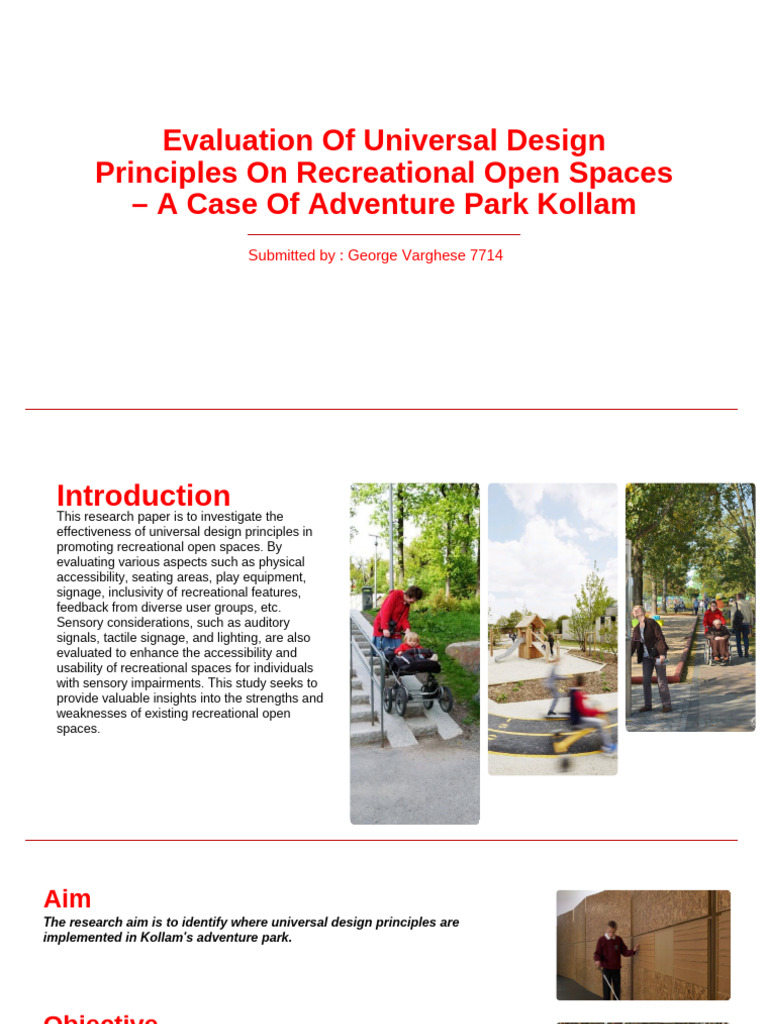 Evaluation of Universal Design Principles On Recreational Open Spaces ...
