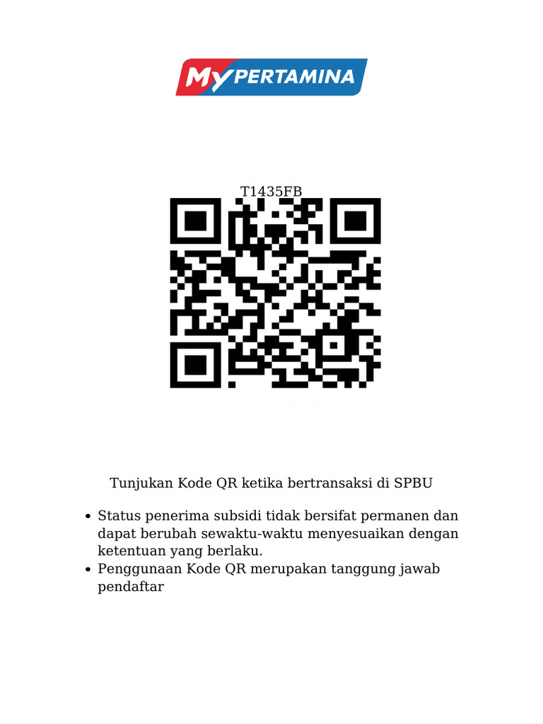 Barcode My Pertamina | PDF