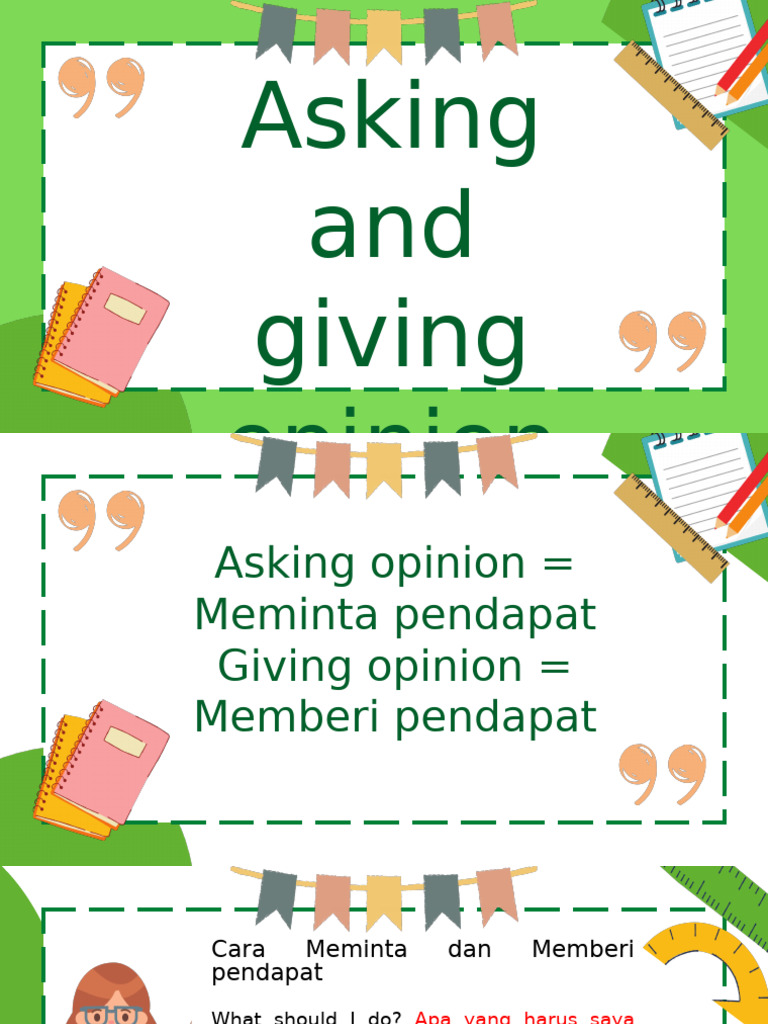 Asking and Giving Opinion LKPD | PDF