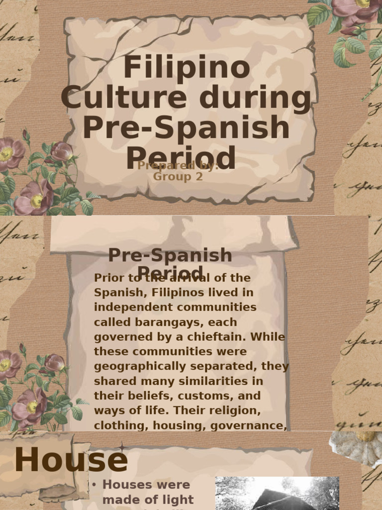 Pre-Spanish Filipino Culture Overview | PDF | Marriage | Philippines