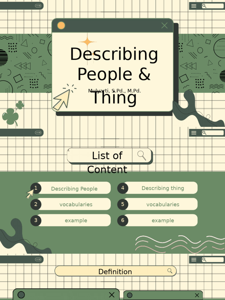 Describing People and Thing | PDF | Career & Growth