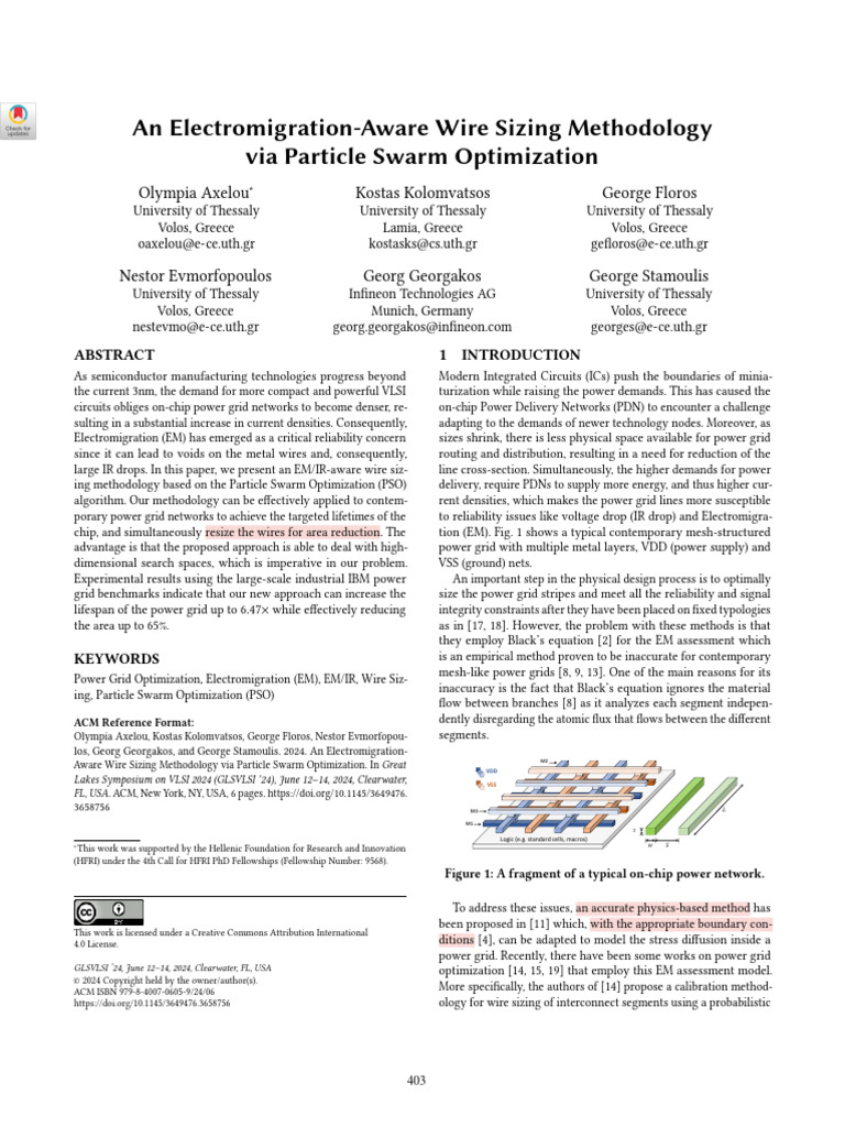 Axelou 等 - 2024 - An Electromigration-Aware Wire Sizing Methodology | PDF | Mathematical ...
