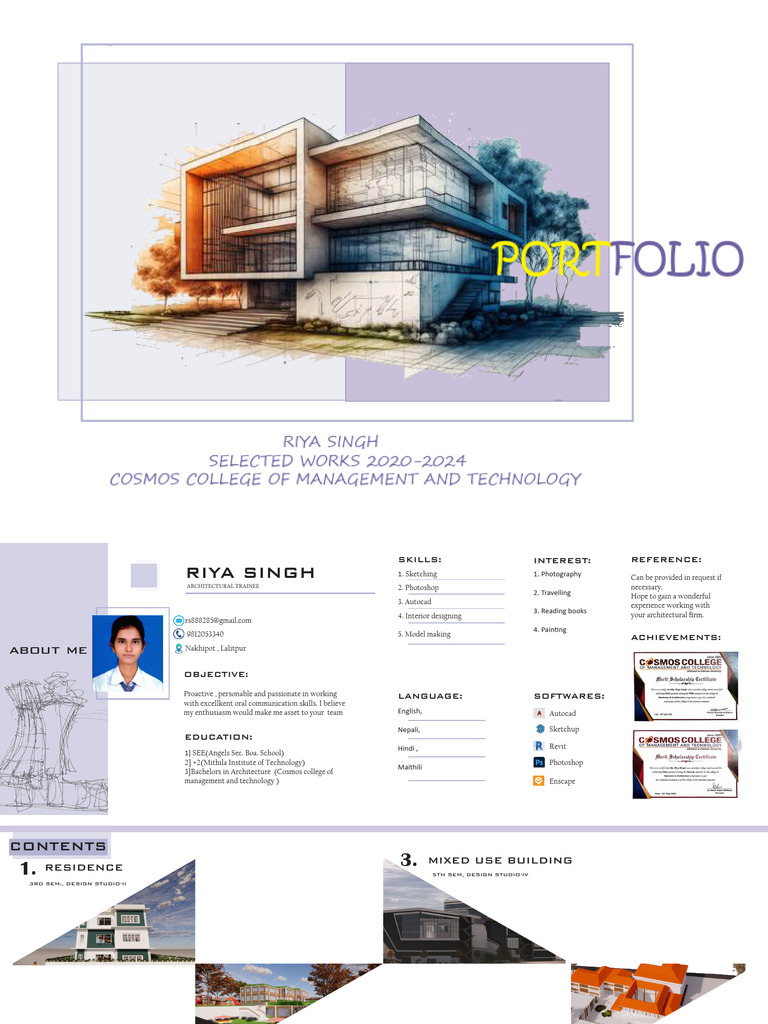 Riya Singh Intern Portfolio | PDF | Apartment | Mixed Use Development