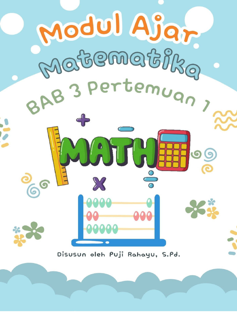 Modul Adiwiyata BAB 3 - Pekan Ke 1 MATEMATIKA 3 | PDF