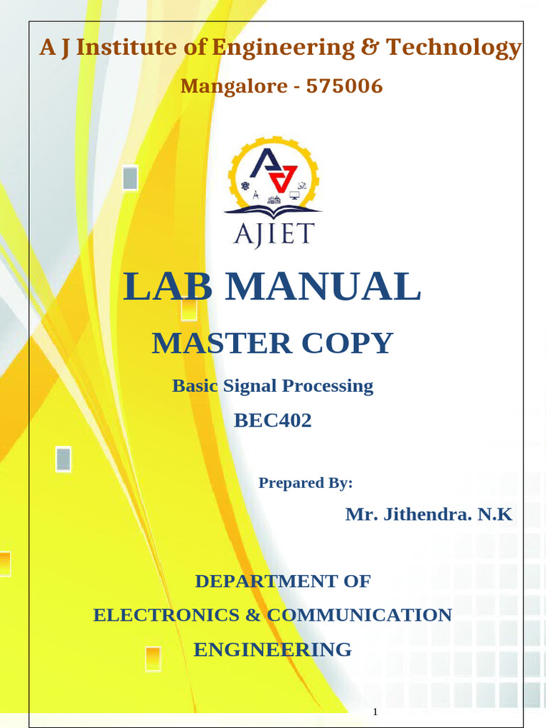 PCS Labmanual | PDF | Engineering | Modulation