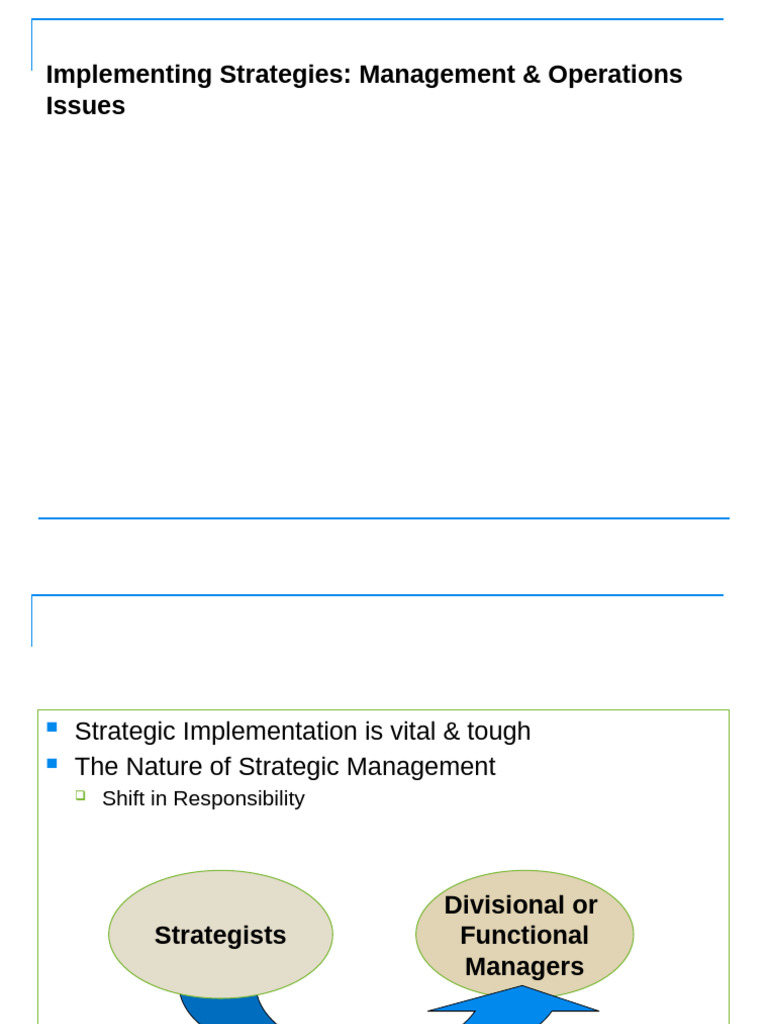 Strategic Management Implementation Guide | PDF | Strategic Management | Policy