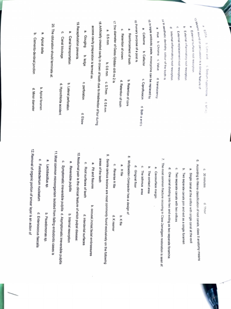 Cons and endo paper | PDF | Dentistry Branches | Mouth