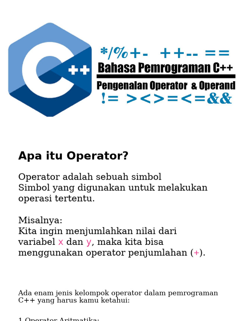 Operator Pemrograman C++ | PDF