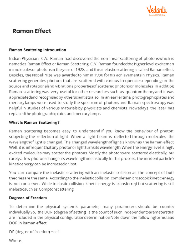 Raman Effect | PDF