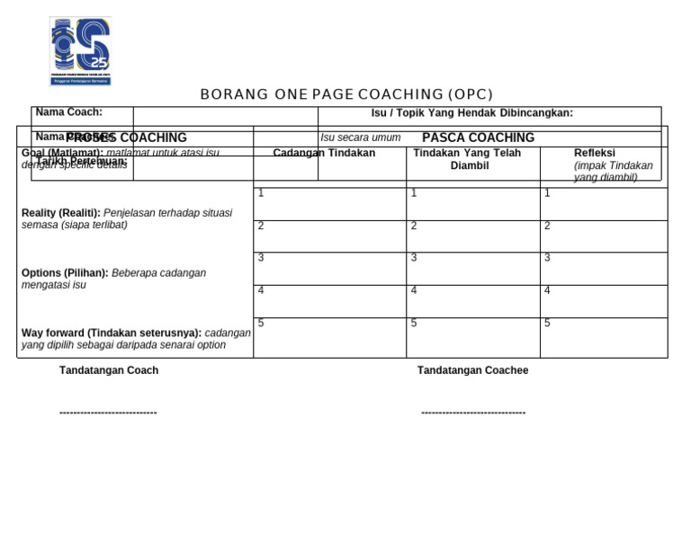 Borang Opc Grow | PDF