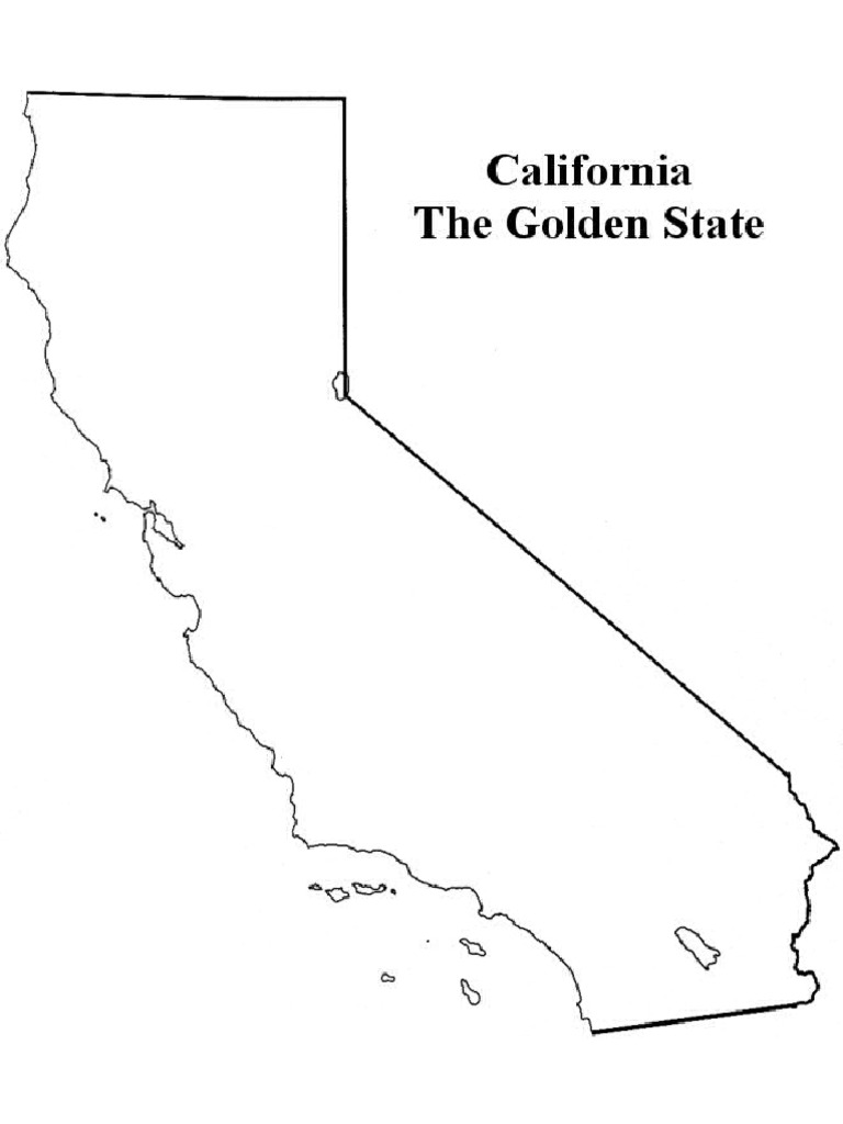California State Outline Map-1 | PDF