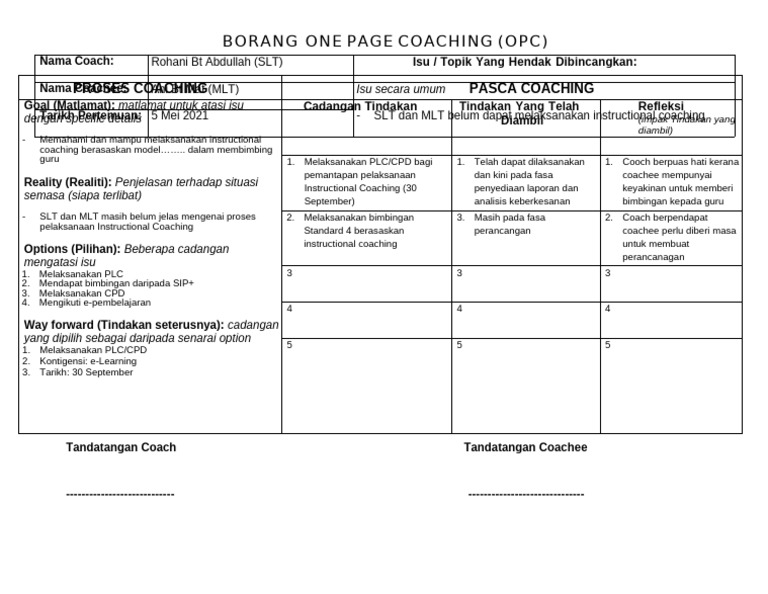 Borang Opc SLT | PDF