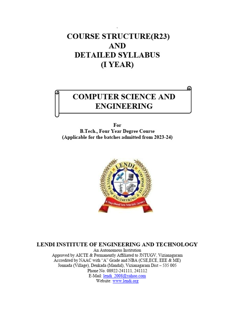 CSE(UG)- R23 | PDF | Pointer (Computer Programming) | Eigenvalues And ... CSE(UG)- R23 | PDF | Pointer (Computer Programming) | Eigenvalues And ...