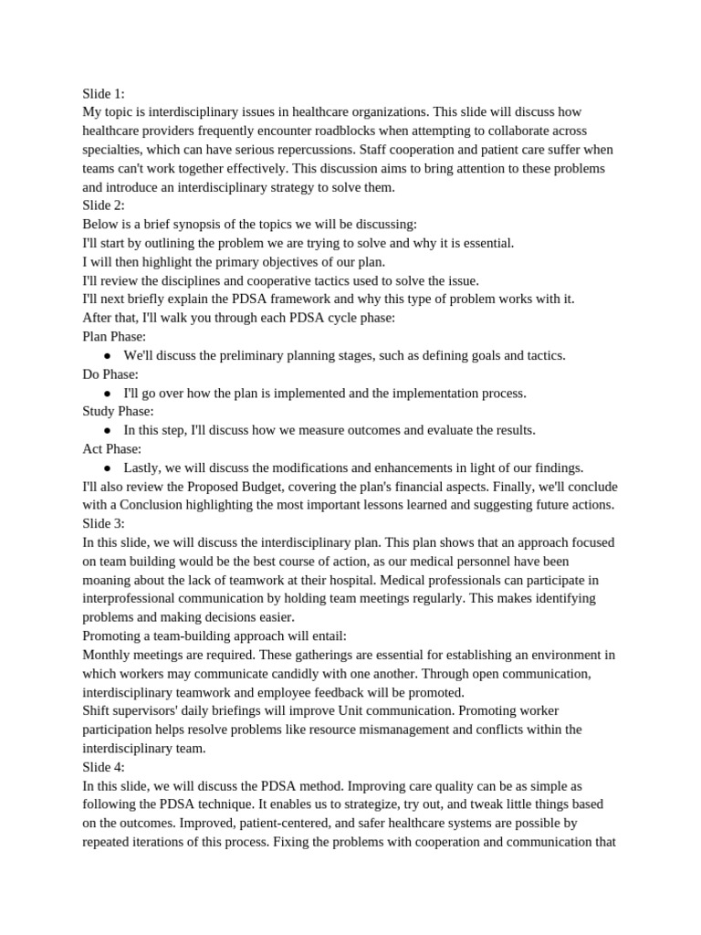 WET-28394 (Speaker Notes) | PDF | Team Building | Nursing