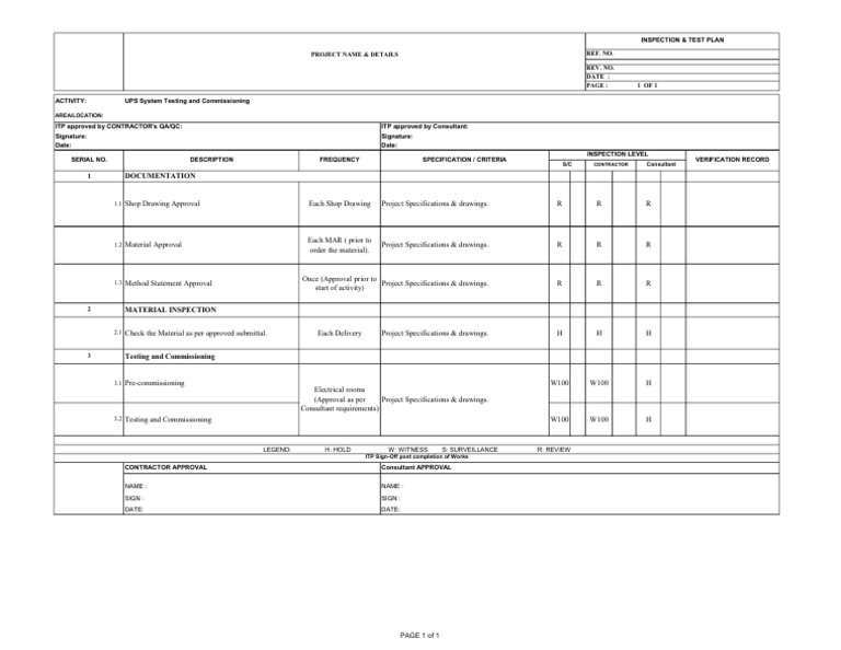 Ups System Testing And Commissioning Pdf Specification Technical