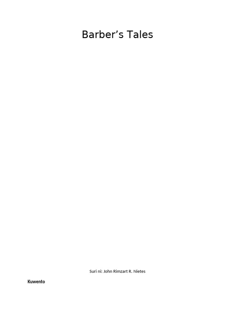 Barber's Tales | PDF