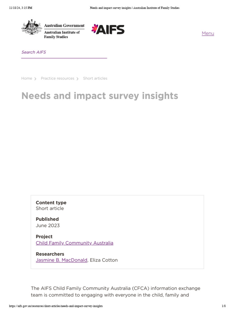 2022 Needs and Impact Survey Insights | PDF | Mental Health | Violence