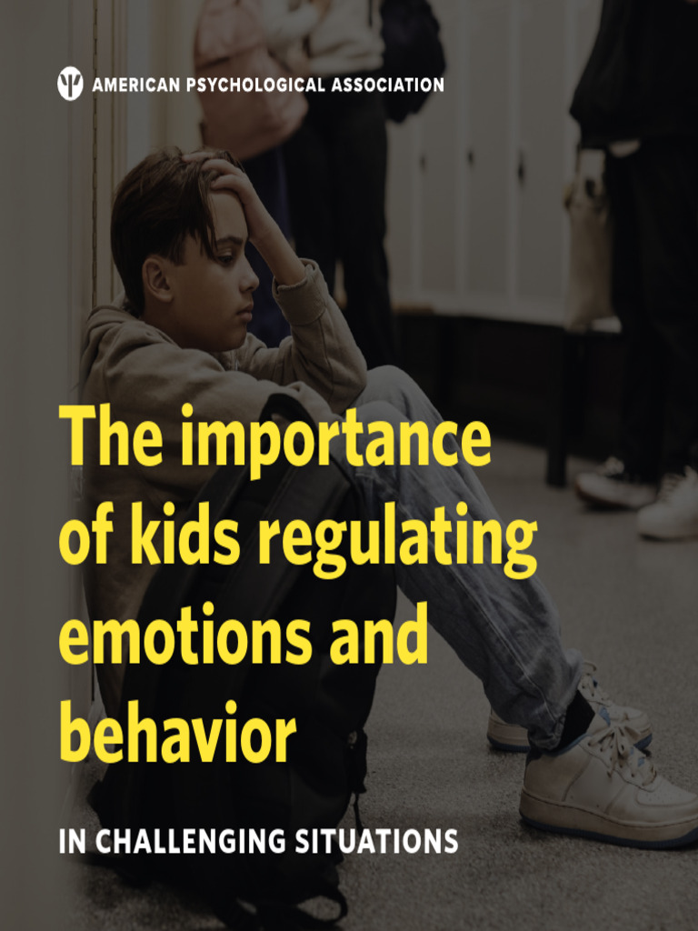 LI-The Importance of Kids Regulating Emotions ND Behaviour | PDF ...