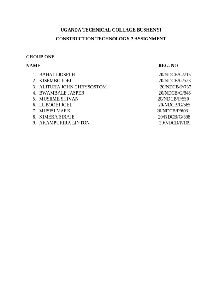 Uganda Technical Collage Bushenyi | PDF | Building Engineering | Architectural Design