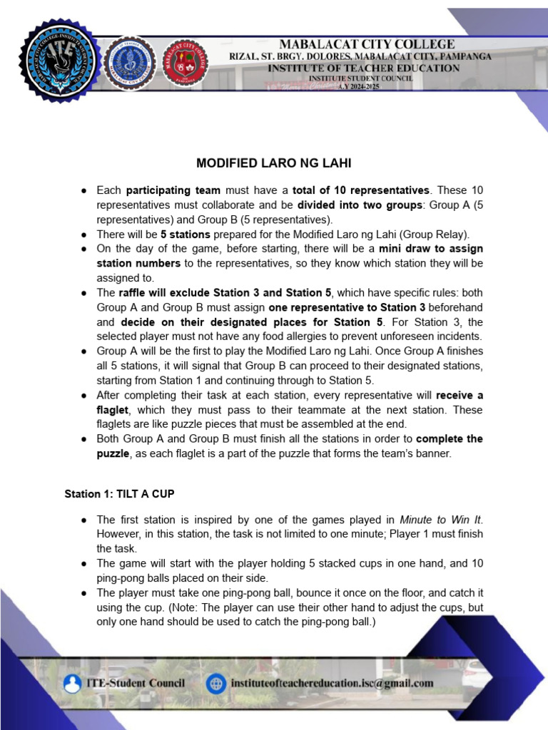 Mechanics Modified Laro NG Lahi Sepak Takraw | PDF | Ball Games | Sports