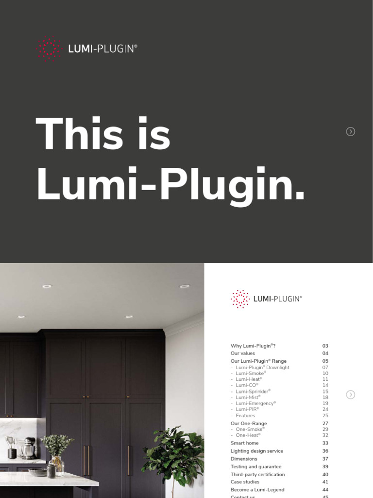 Lumi-Plugin®Brochure | PDF | Lighting | Fire Sprinkler System