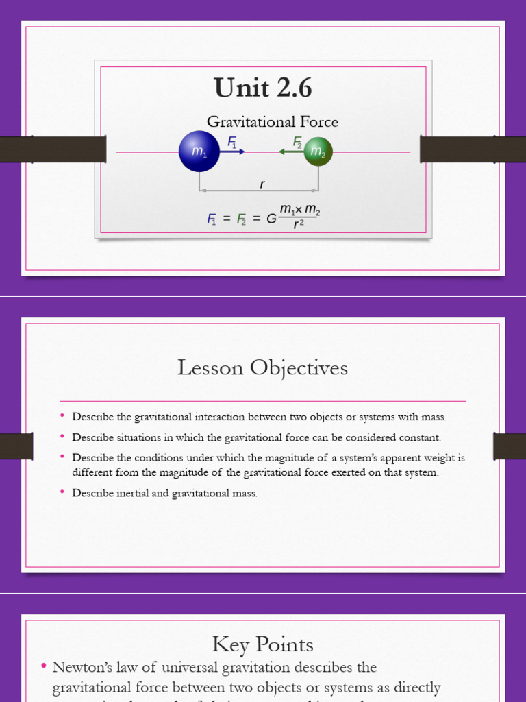 Gravitaional Force Notes | PDF | Gravity | Weight