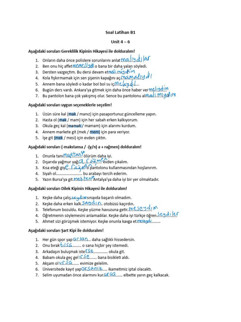 Soal Latihan B1-2 JWBN | PDF