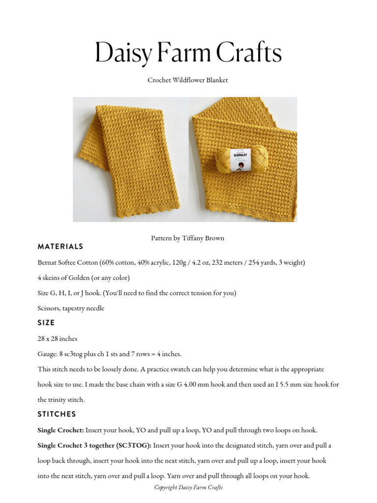 Crochet Wildflower PDF | PDF | Crochet | Weaving