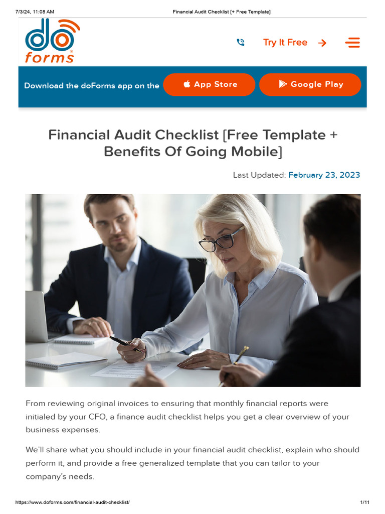 Financial Audit Checklist (+ Free Template) | PDF | Expense | Audit