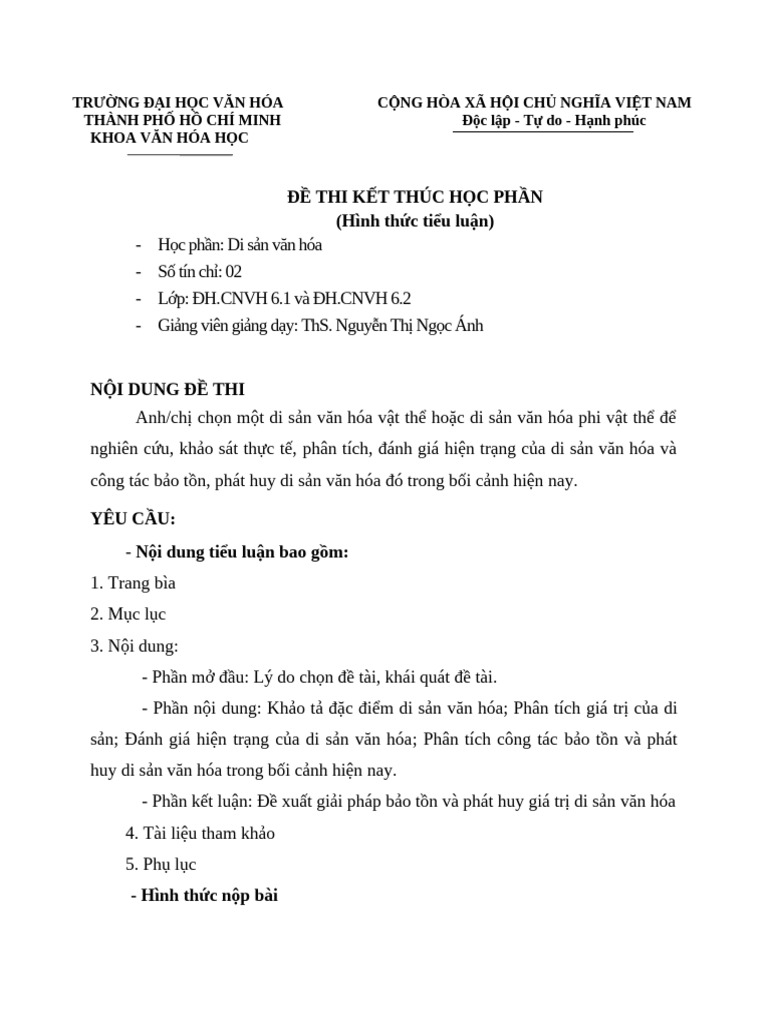 Đề Thi DSVH | PDF