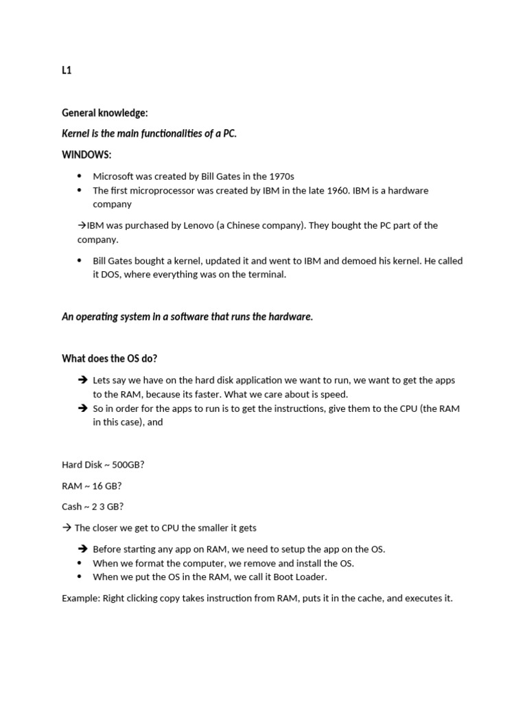 Lectrue 1 Notes Pdf Computers