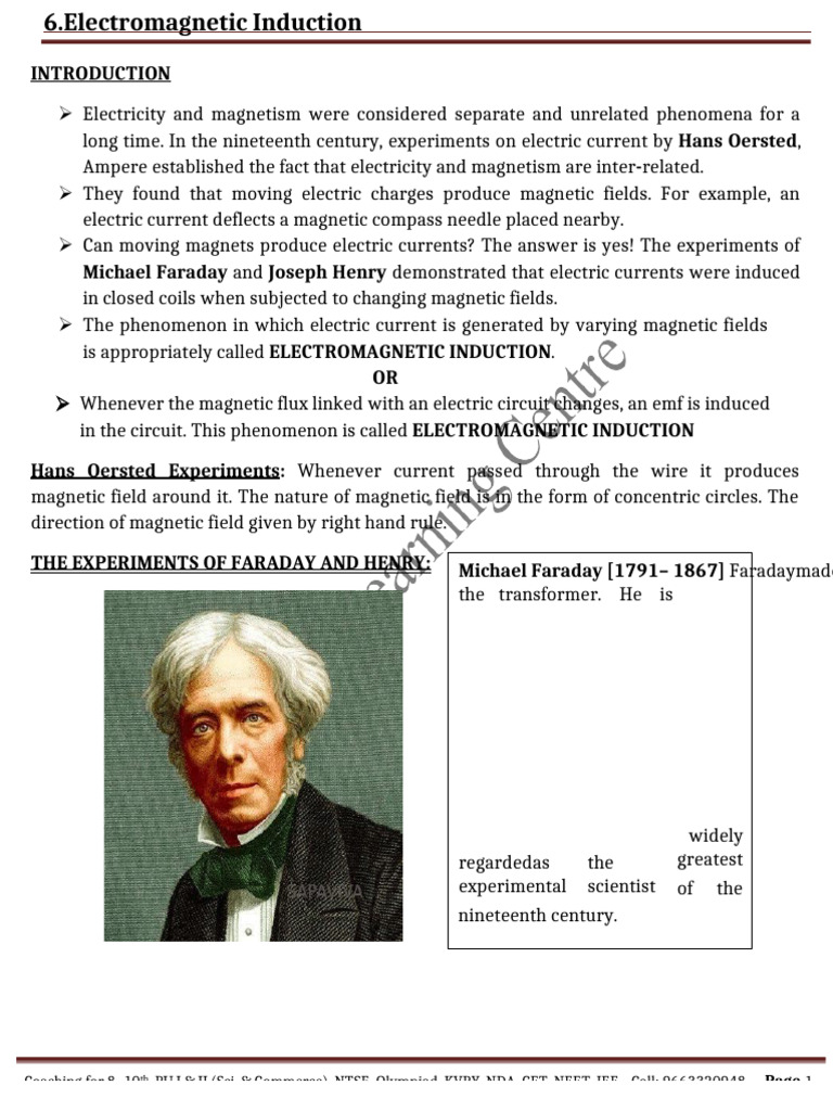Electromagnetism Induction | PDF | Electromagnetic Induction | Inductance