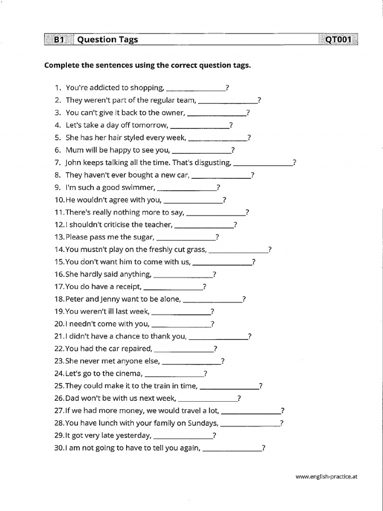 Question Tags Scanned | PDF