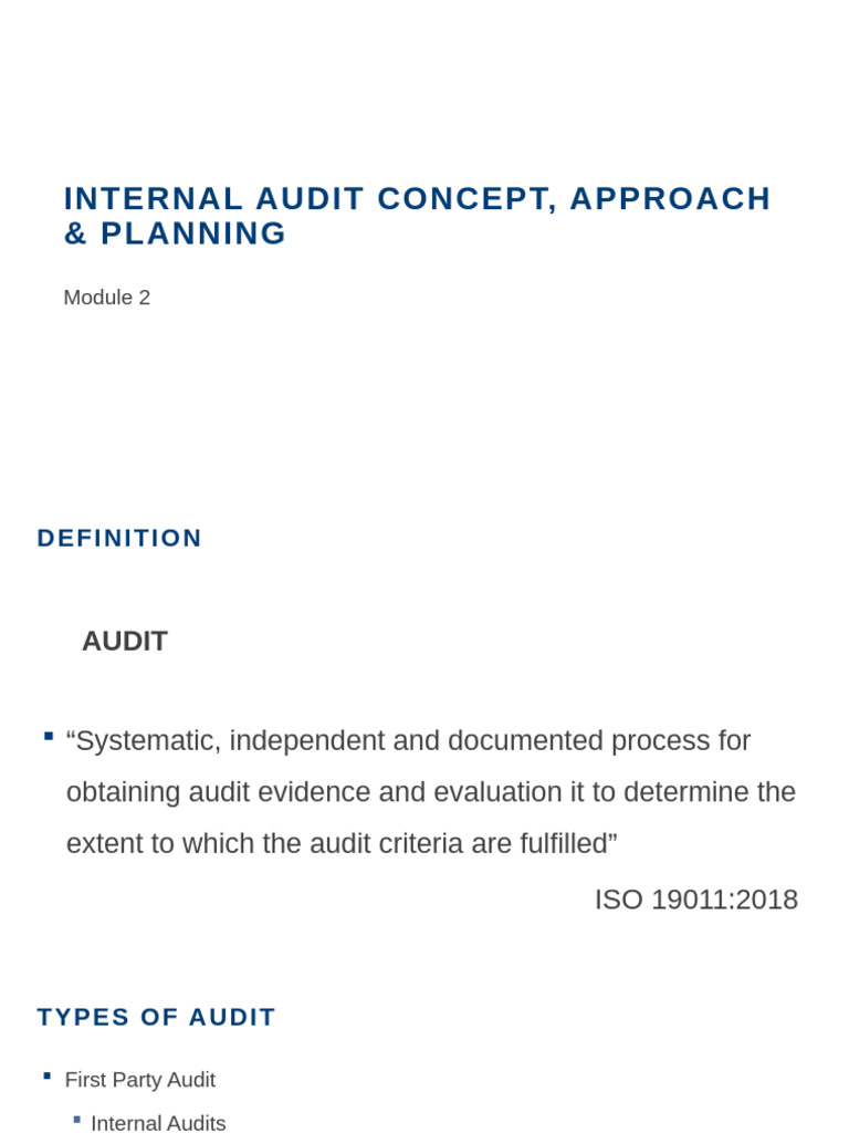 Internal Audit Planning & Approach | PDF | Audit | Internal Audit