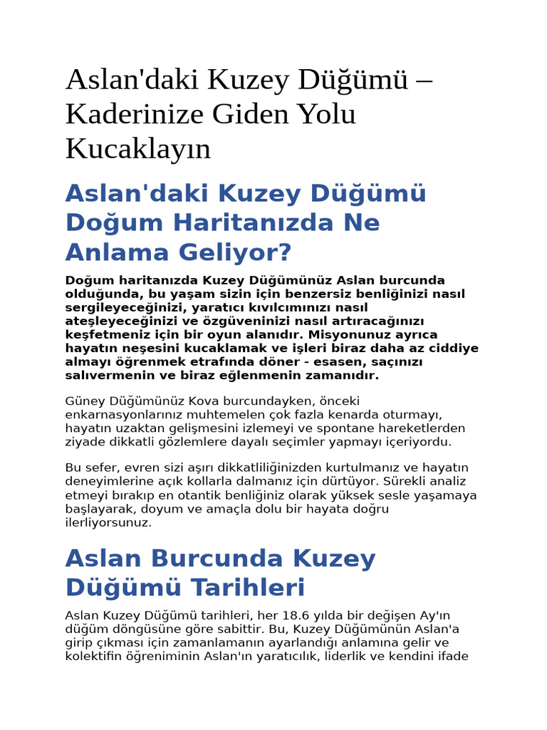 Kad Aslan | PDF