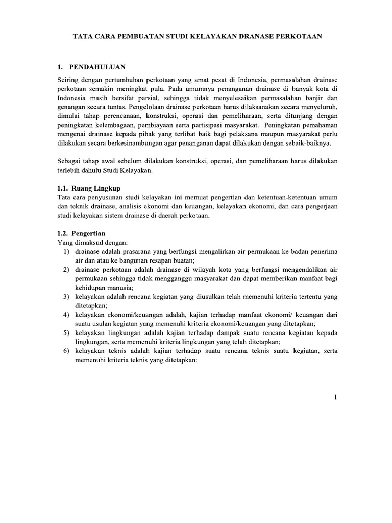 2c. Tata Cara Studi Kelayakan - Revisi 0505 - .P | PDF