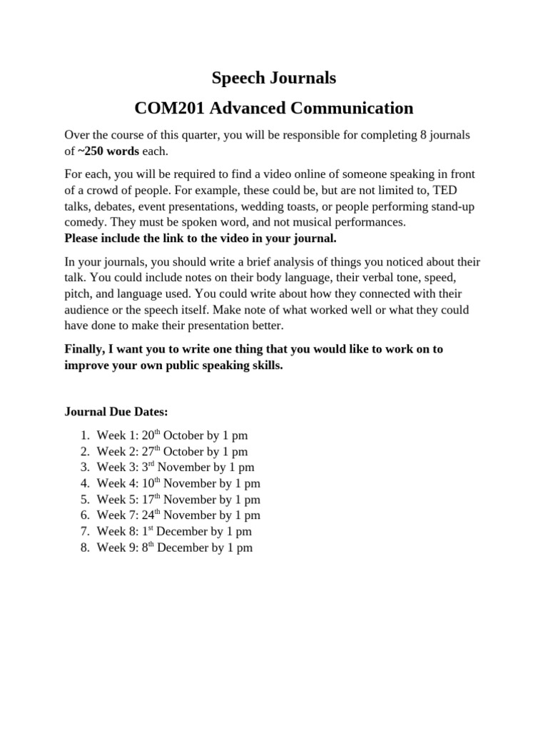 Speech Journals | PDF