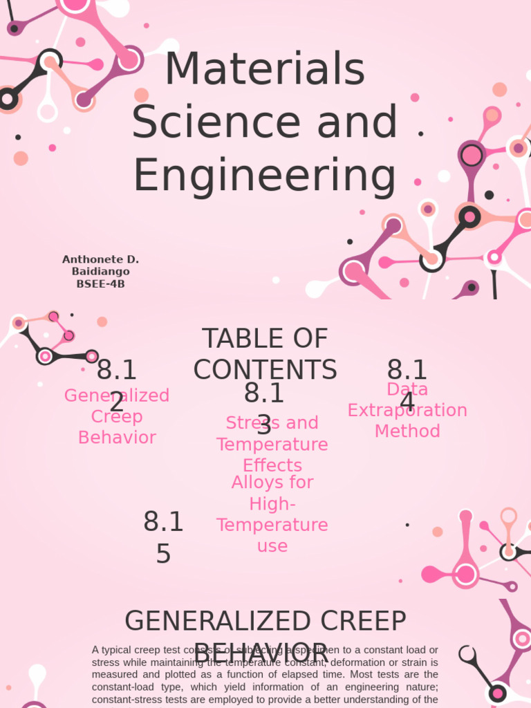 Creep Behavior in Materials Science | PDF | Creep (Deformation ...