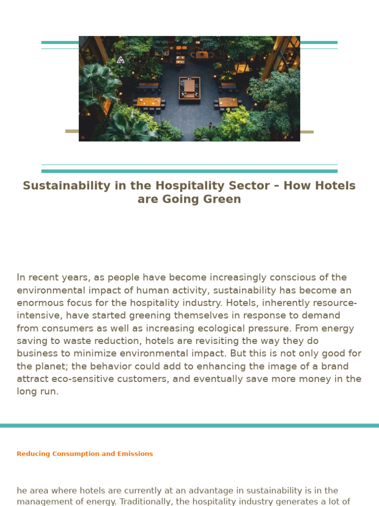 Sustainability in The Hospitality Sector - How Hotels Are Going Green ...