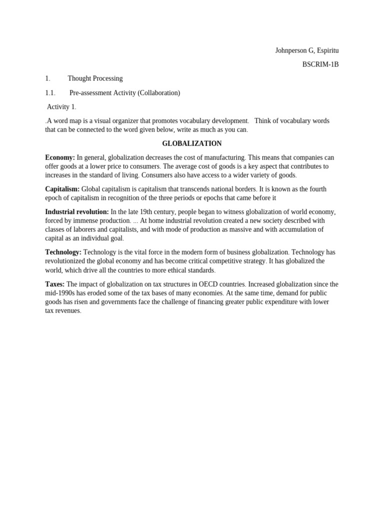 GE3 | PDF | Capitalism | Globalization