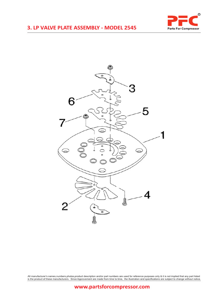 Low Pressure Valve Plate Assembly-Model 2545 | PDF | Valve | Mechanical ...