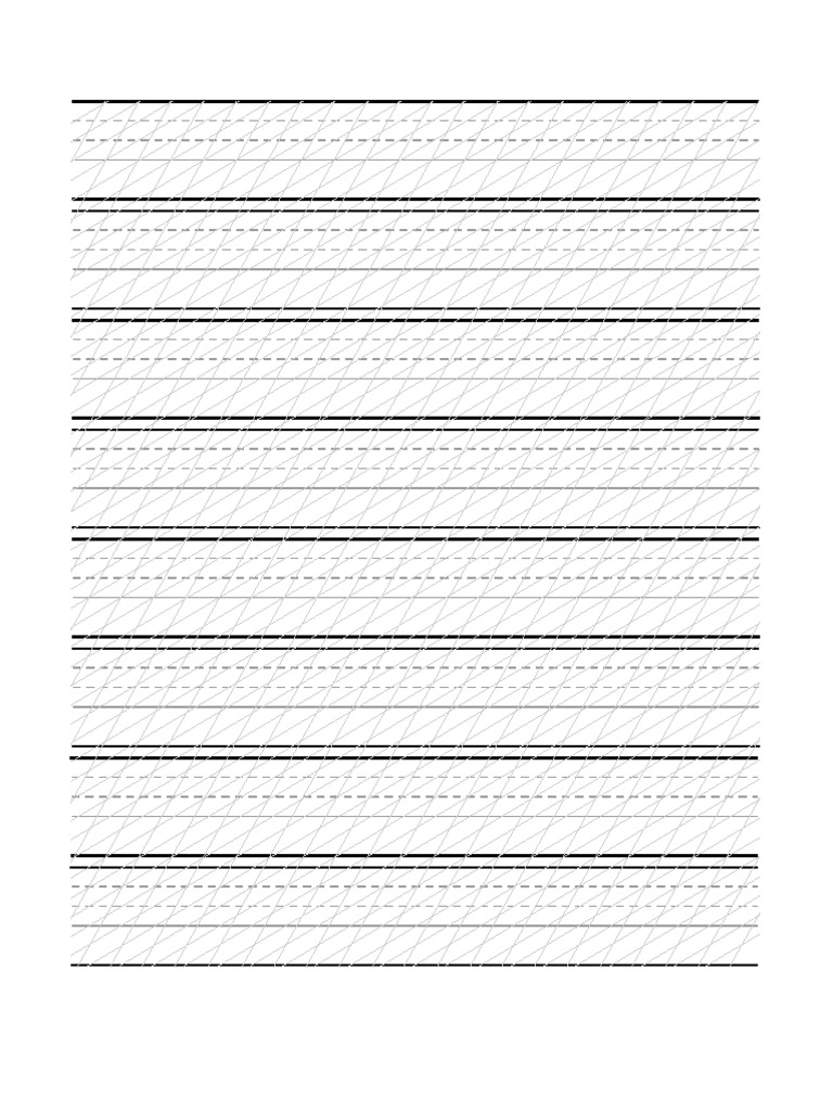 Blank Grid With Main and Connective Slant | PDF