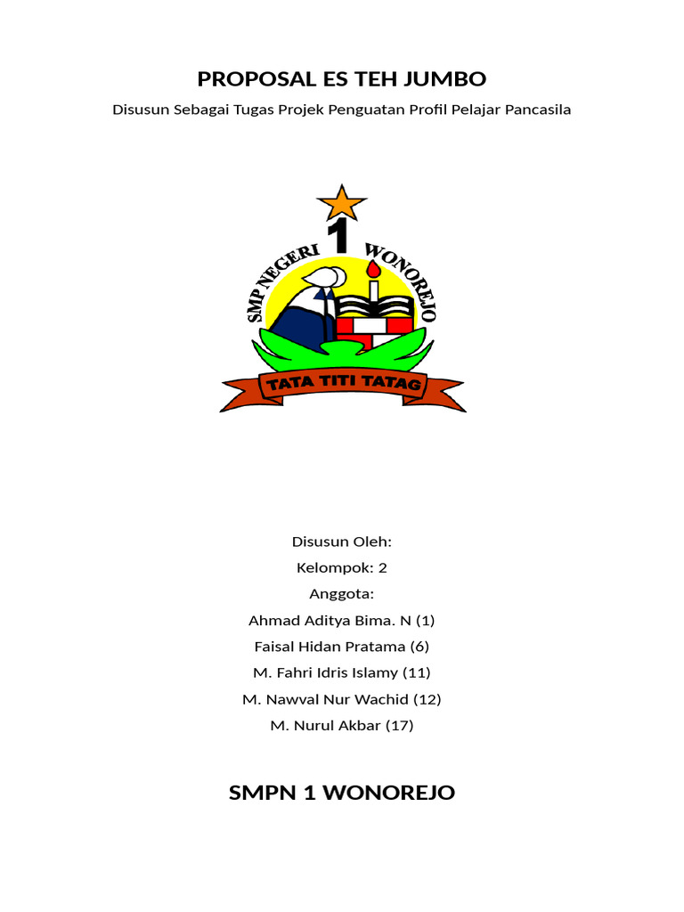 Proposal Usaha Es Teh Jumbo | PDF