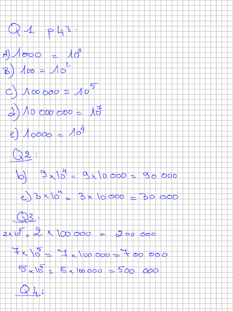 Homework Answer Key | PDF