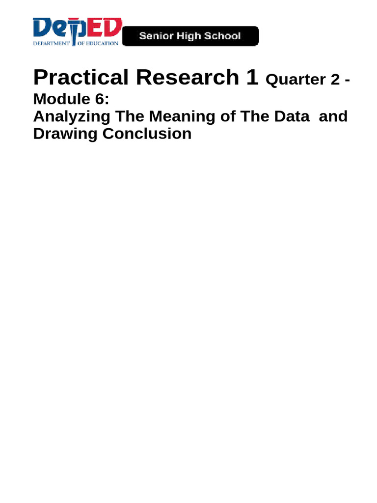 APPLIED PRACTICAL RESEARCH 1 - Q2 - Mod6 V2 | PDF | Qualitative ...